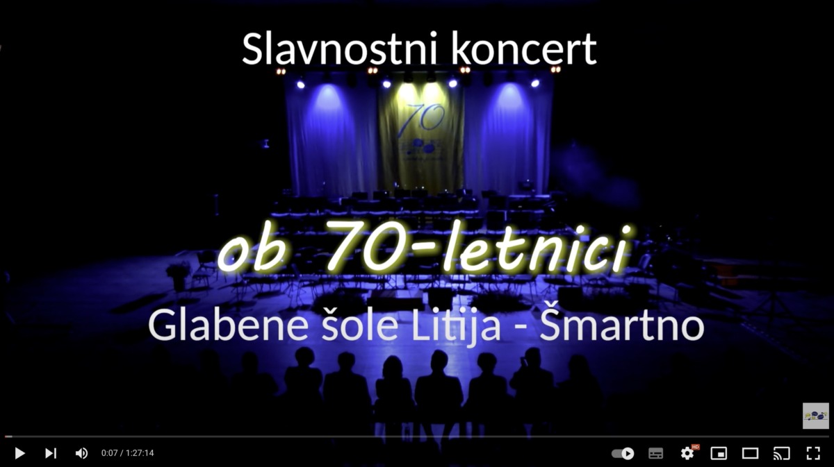 Video posnetek slavnostnega koncerta ob 70-letnici, 20. decembra 2023 - Glasbena šola Litija ...